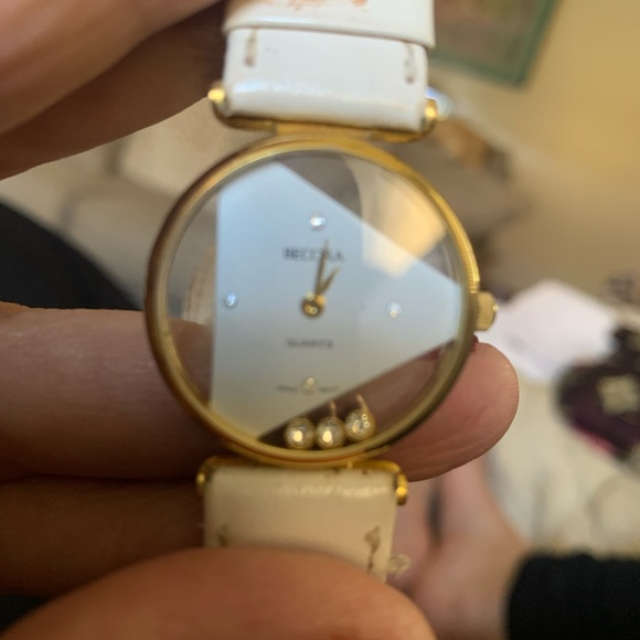 Accessories | Becora Leather Band Japan Movement Quartz W Diamondsgold ...